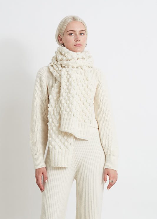 ELSA SCARF | IVORY – Eleven Six Knits