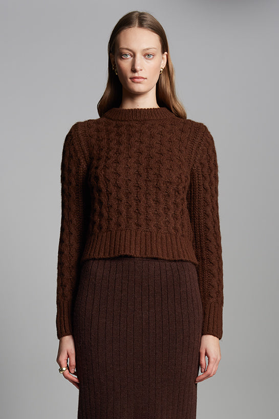 AMARA SWEATER | ESPRESSO – Eleven Six Knits