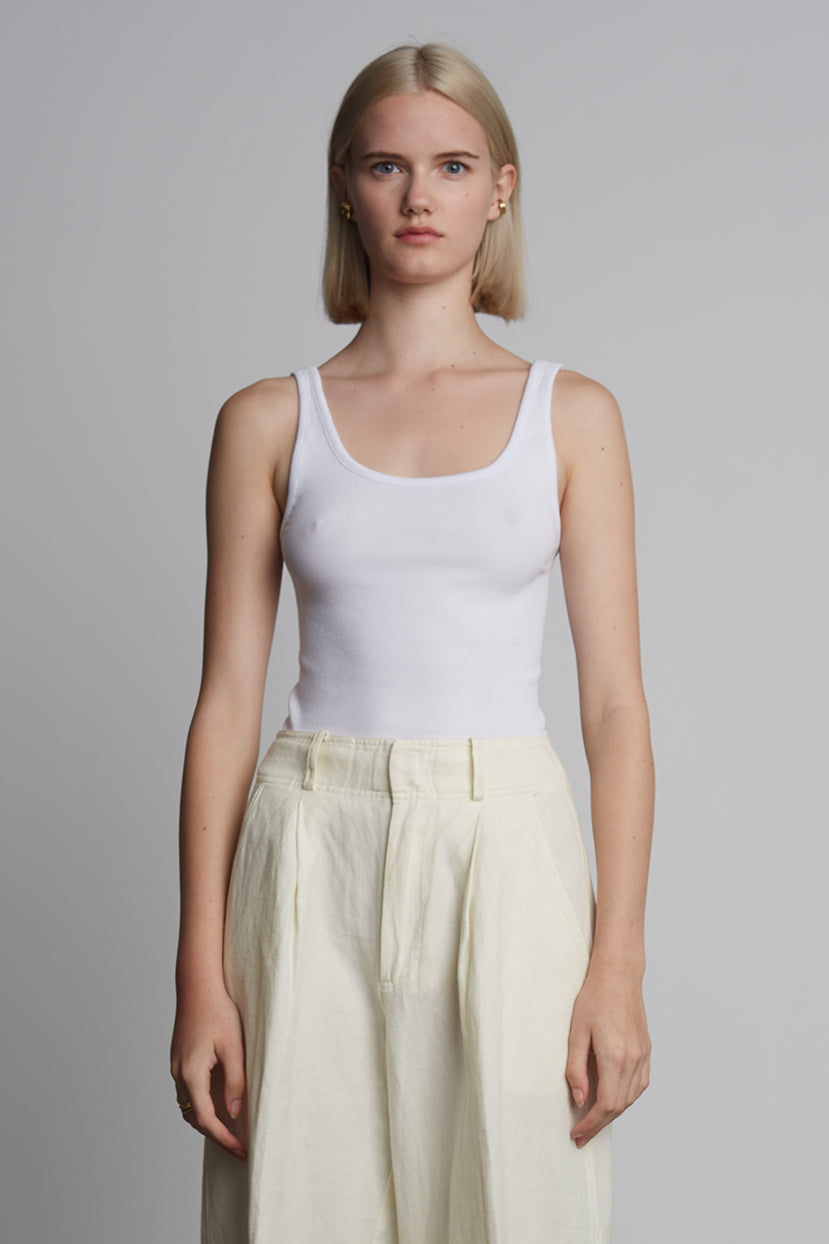 MIA RIB TANK | WHITE * NEW CATEGORY* – Eleven Six Knits